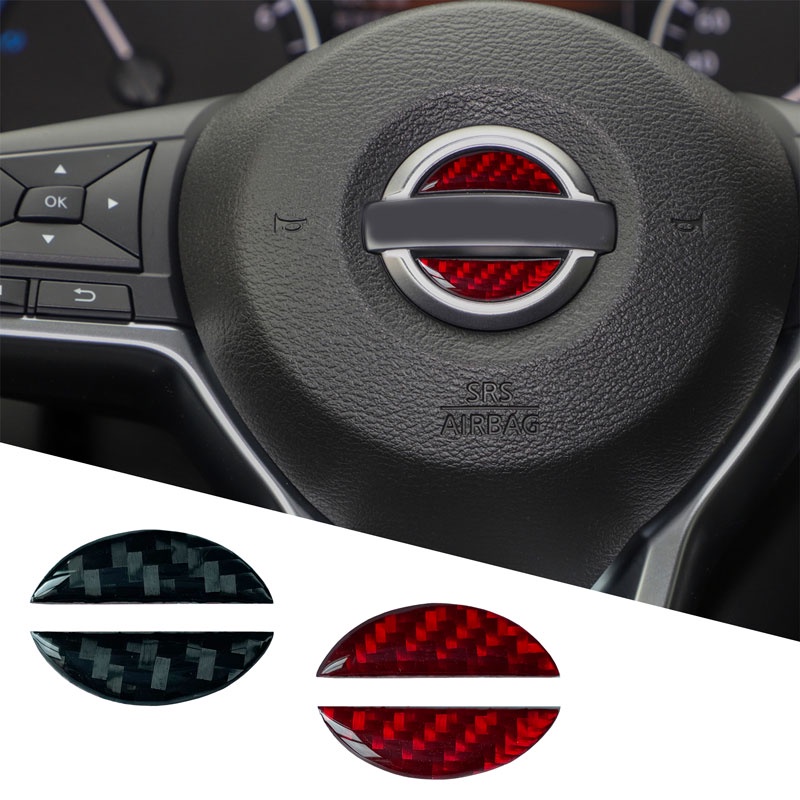 Car Accessories Carbon Fiber Car Steering Wheel Emblem Decal Sticker ...
