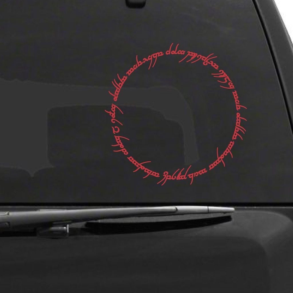 Lord Of The Rings Inscription Car Decal, Red, 8" H x 8" W, Die Cut ...