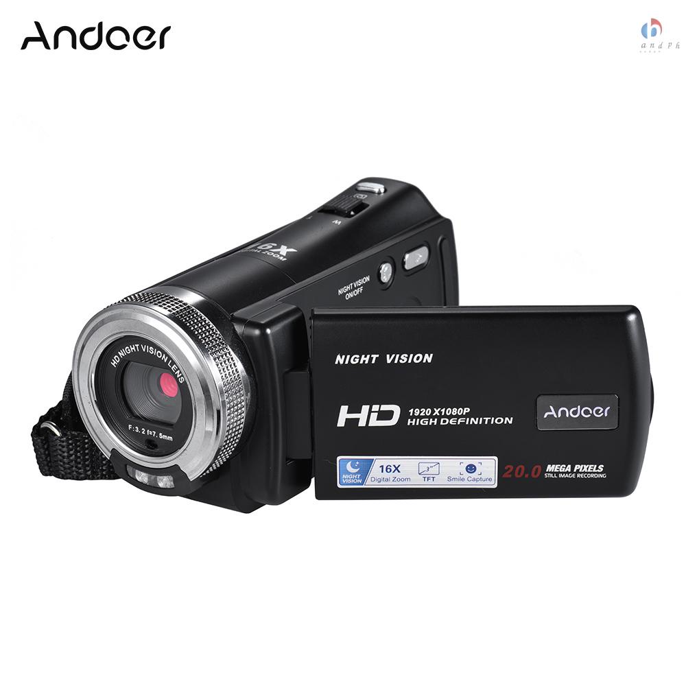 Andoer V12 1080P Full HD 16X Digital Zoom Recording Video Camera ...