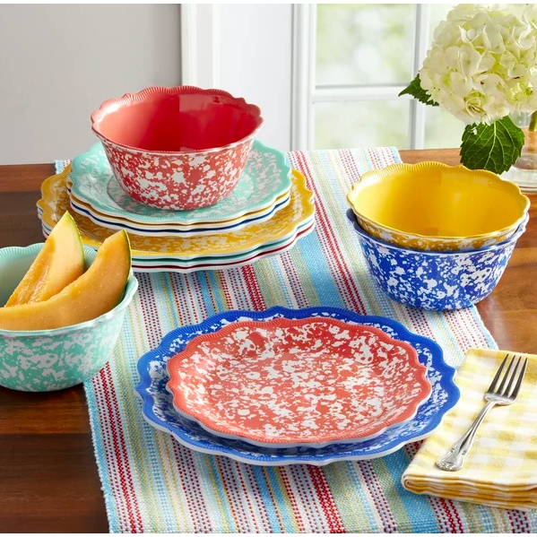 Pioneer Woman Country Splatter Melamine Dinner Plate | Shopee Philippines