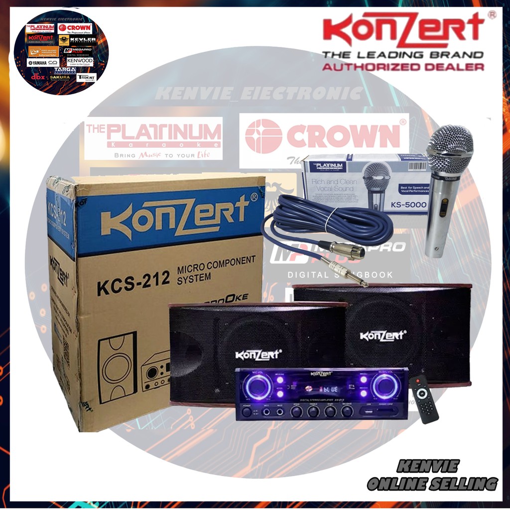 KONZERT ORIGINA; KCS 212-SPEAKER & AMPLEFIER WITH KS-500 MICROPHONE ...