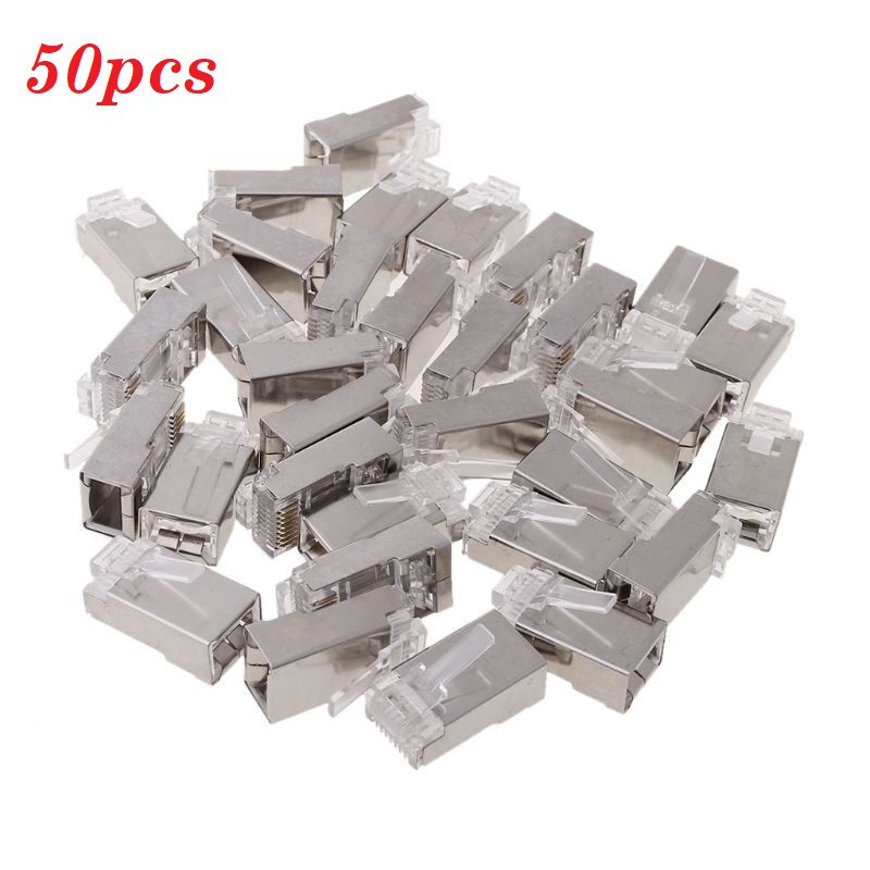 Rj45 Metal Shield Connectors 50pcs | Shopee Philippines