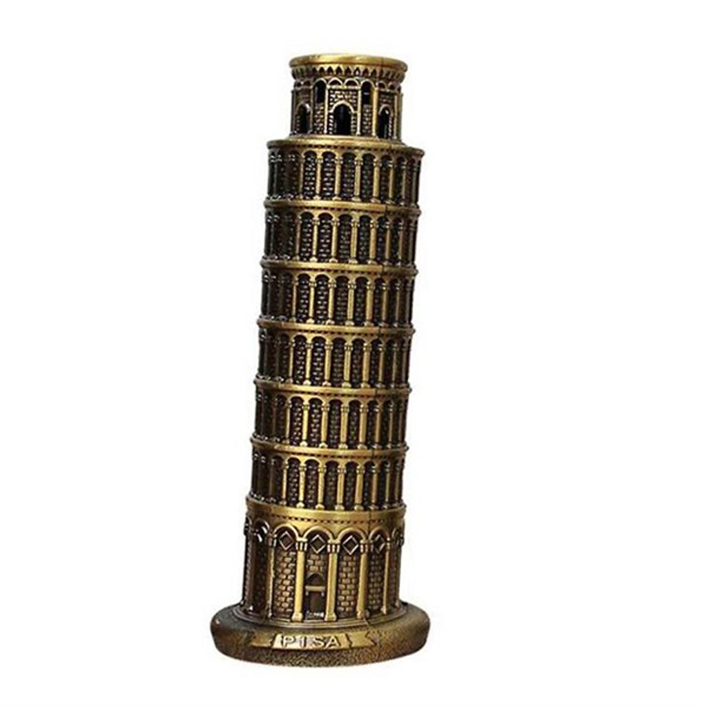 Pisa Tilt Tower Model 20 cm High (Plated Metal) | Shopee Philippines