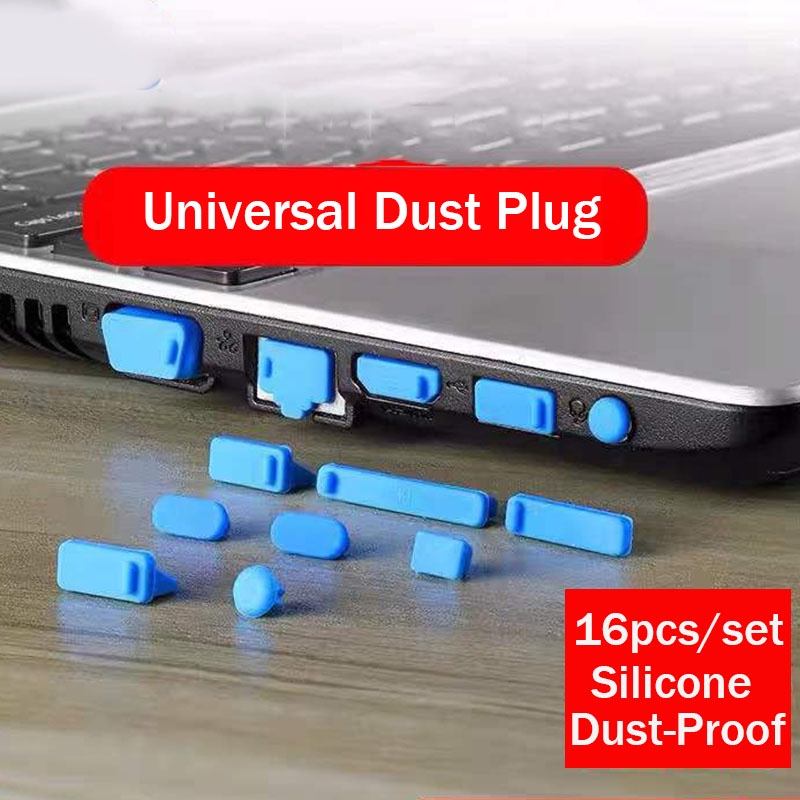 16Pcs/Set Laptop Notebook Ports Plug Cap Colorful MacBook Anti-Dust ...