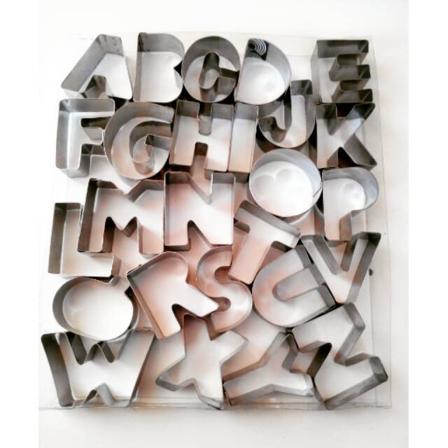 Alphabet Plong Mold / Cutter Cake Mold Fondan Nugged Letters Numbers ...