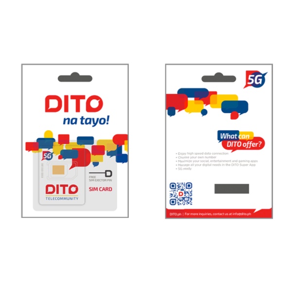 Dito Sim Card 5G LTE Tri-Cut With Free Sim Ejector PIN Faster Data ...