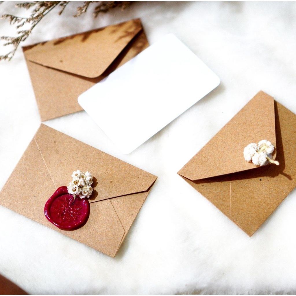 A7 envelope 7x10 cm / rustic envelope / greeting card / greeting card ...