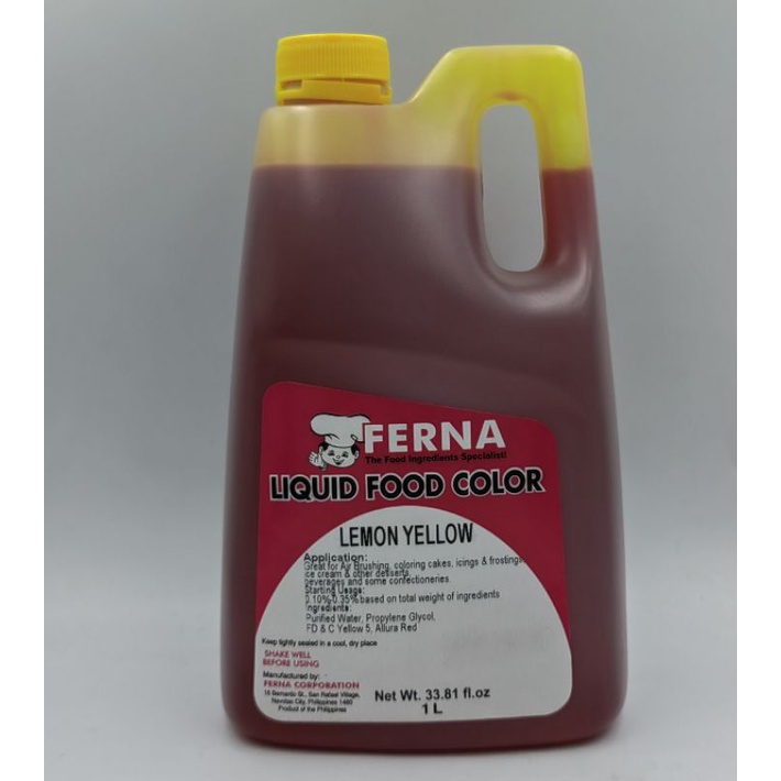 Ferna food color 1 liter | Shopee Philippines