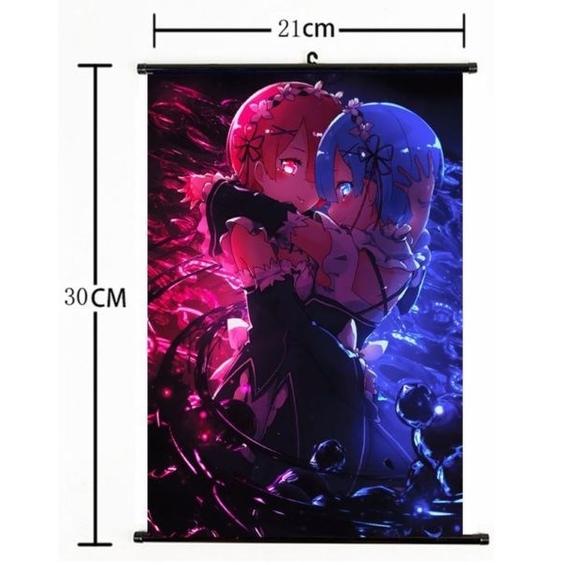 Anime Re: Zero kara Hajimeru Isekai Seikatsu Rem Painting Fabric Wall ...