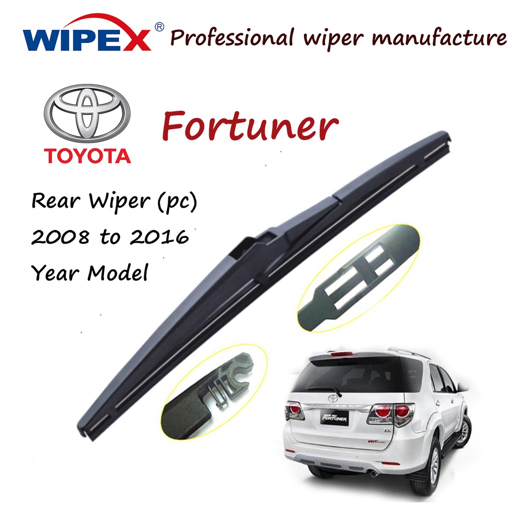(Original Rear) Toyota Fortuner 12A Rear Wiper Blade for 2018 to2016 ...