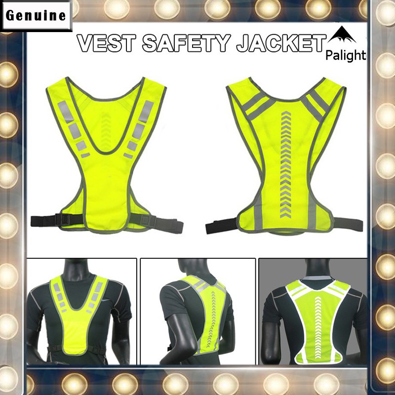PA• Reflective Vest Safe Jacket for Running Jogging Cycling Motorcycle ...