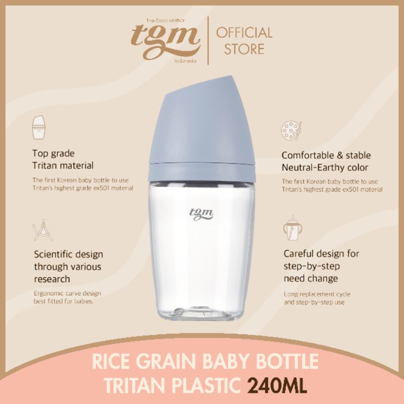 Tgm (The Good Mother) | Rice GRAIN BABY BOTTLE TRITAN 240ML | Tritan ...