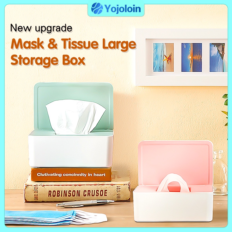 Mask Box Tissue Box Wet Wipes Sealed Storage Keeper Desktop Face Mask ...