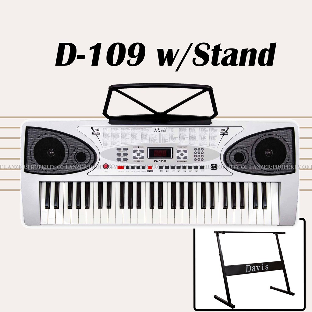 54 Keys Electronic Keyboard Davis D-109 with Stand | Shopee Philippines