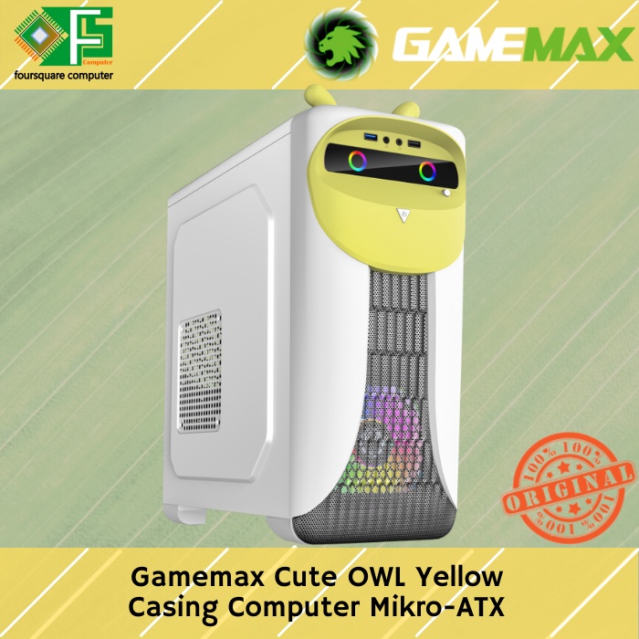 Gamemax Cute OWL Yellow Micro-ATX Computer Case | CPU Case | Shopee ...