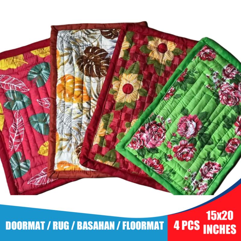 (4 PCS) BASAHAN / DOORMAT (15X20 INCHES) | Shopee Philippines
