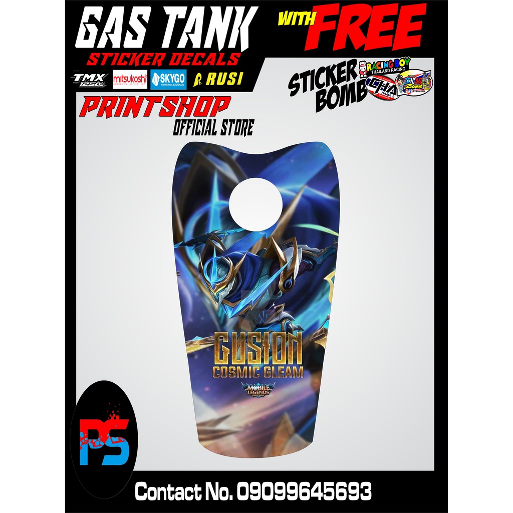 Top Gas tank sticker decals for tmx, rusi, skygo, mitsukushi, motorstar ...