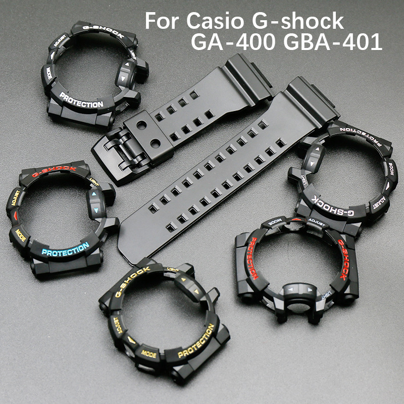 Strap with Case Screws and Tools for G-SHOCK GA-400 GD-400 GBA401 Watch ...