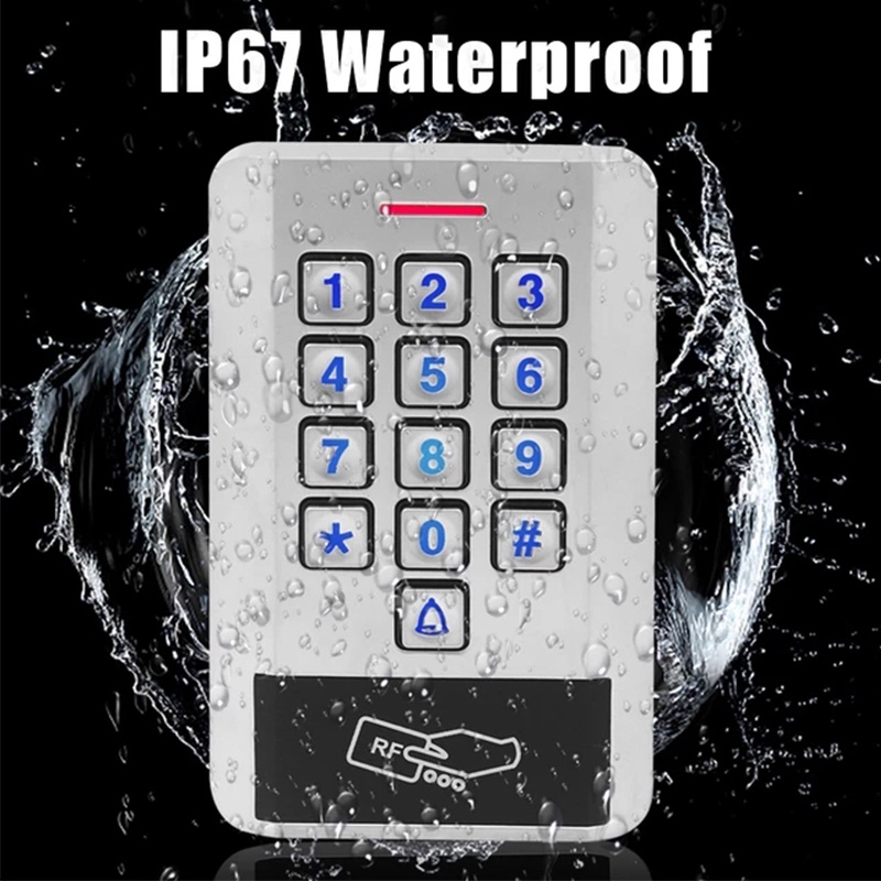 125KHZ RFID Password Keypad Access Control Backlight Waterproof IP68 Metal Case Door Standalone ...