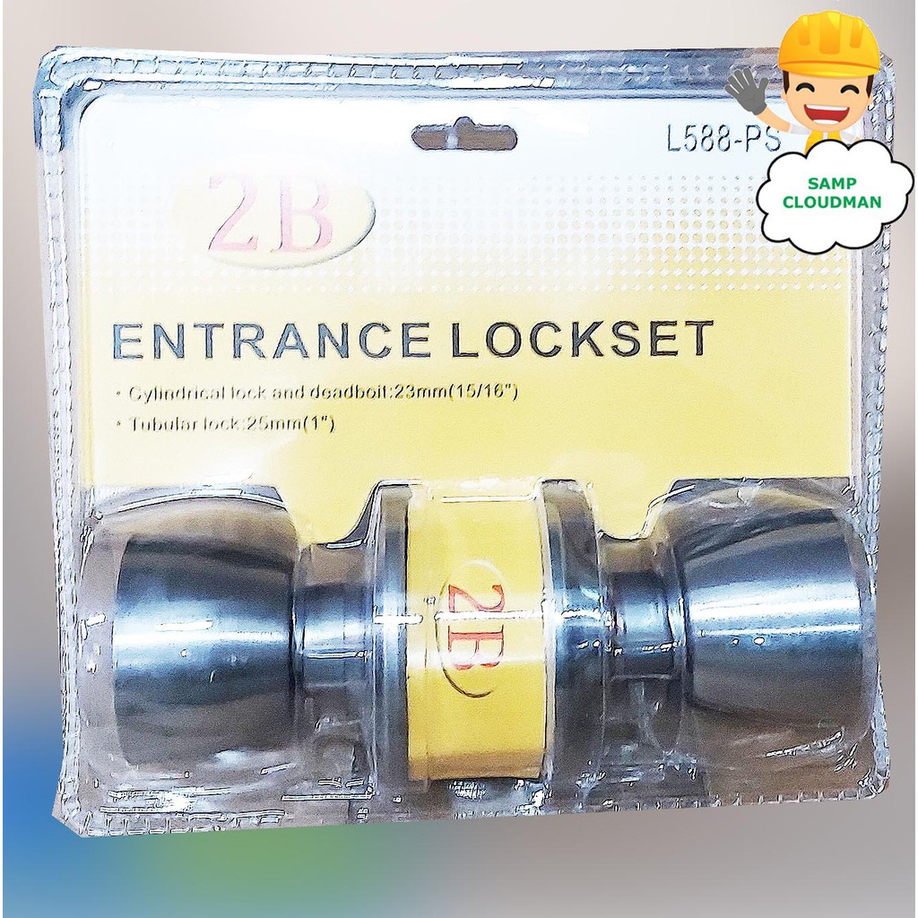 2B Regular Entrance Lockset Cylindrical Door Knob Locksets Doorknob 588 ...