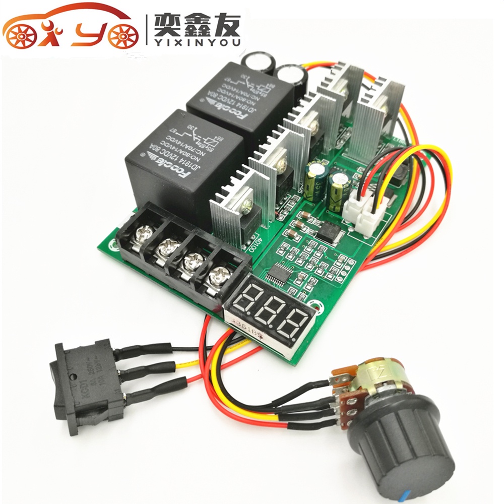 30PCS Digital Display DC9-50V 40A DC Motor Speed Control Reversible PWM Controller 12V 24V 48V ...