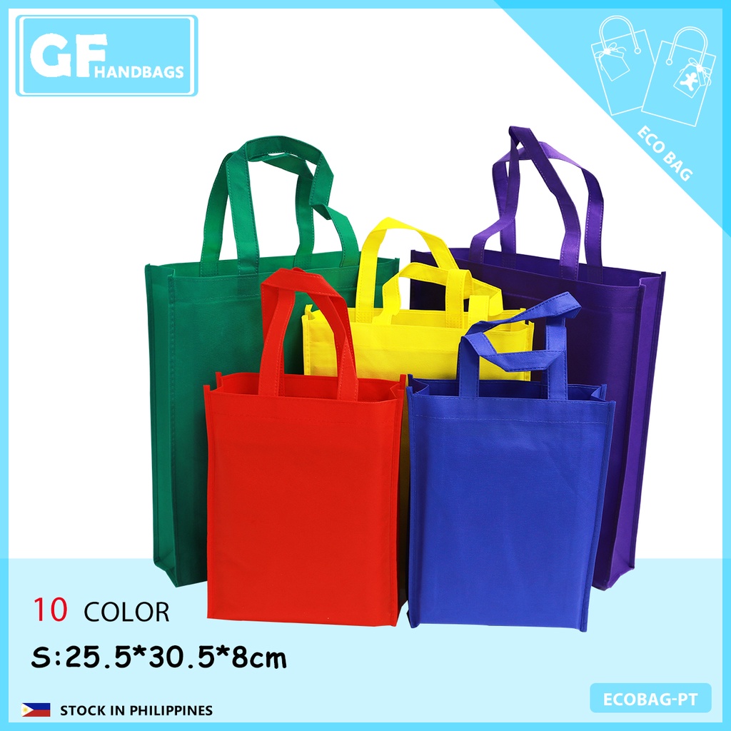20pcs Expandable Eco Bag Reusable Shopping Storage Handbag Non woven Packaging Top Handle Ecobag Shopee Philippines
