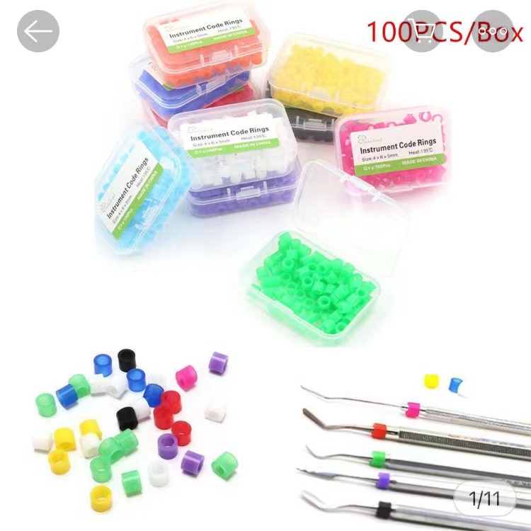 Dental / Hygienist Instrument Silicone Color Code Rings 100 Pcs ...