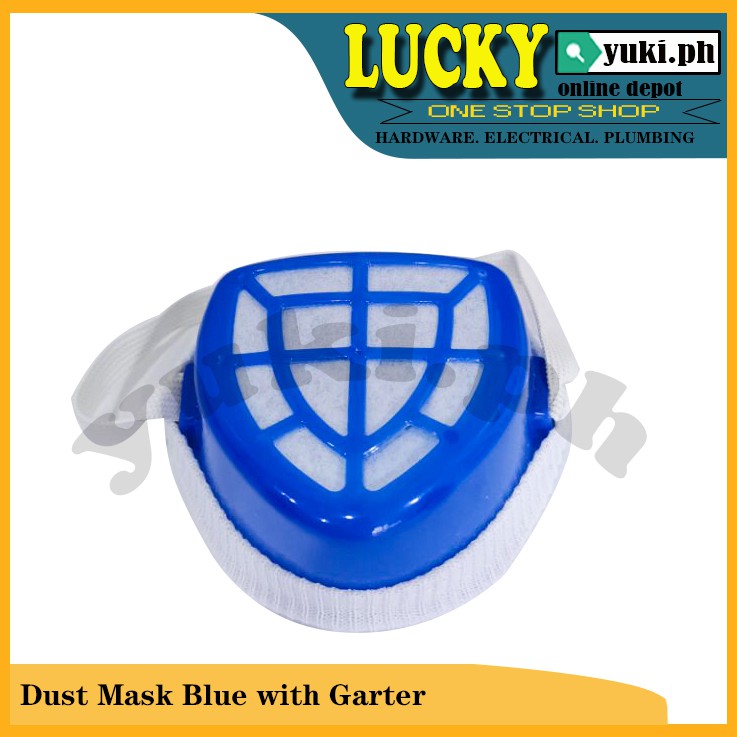 DUST MASK BLUE WITH GARTER With filter | Shopee Philippines