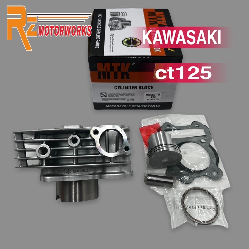 cylinder block set Kawasaki ct125 bajaj 125 standard size | Shopee ...