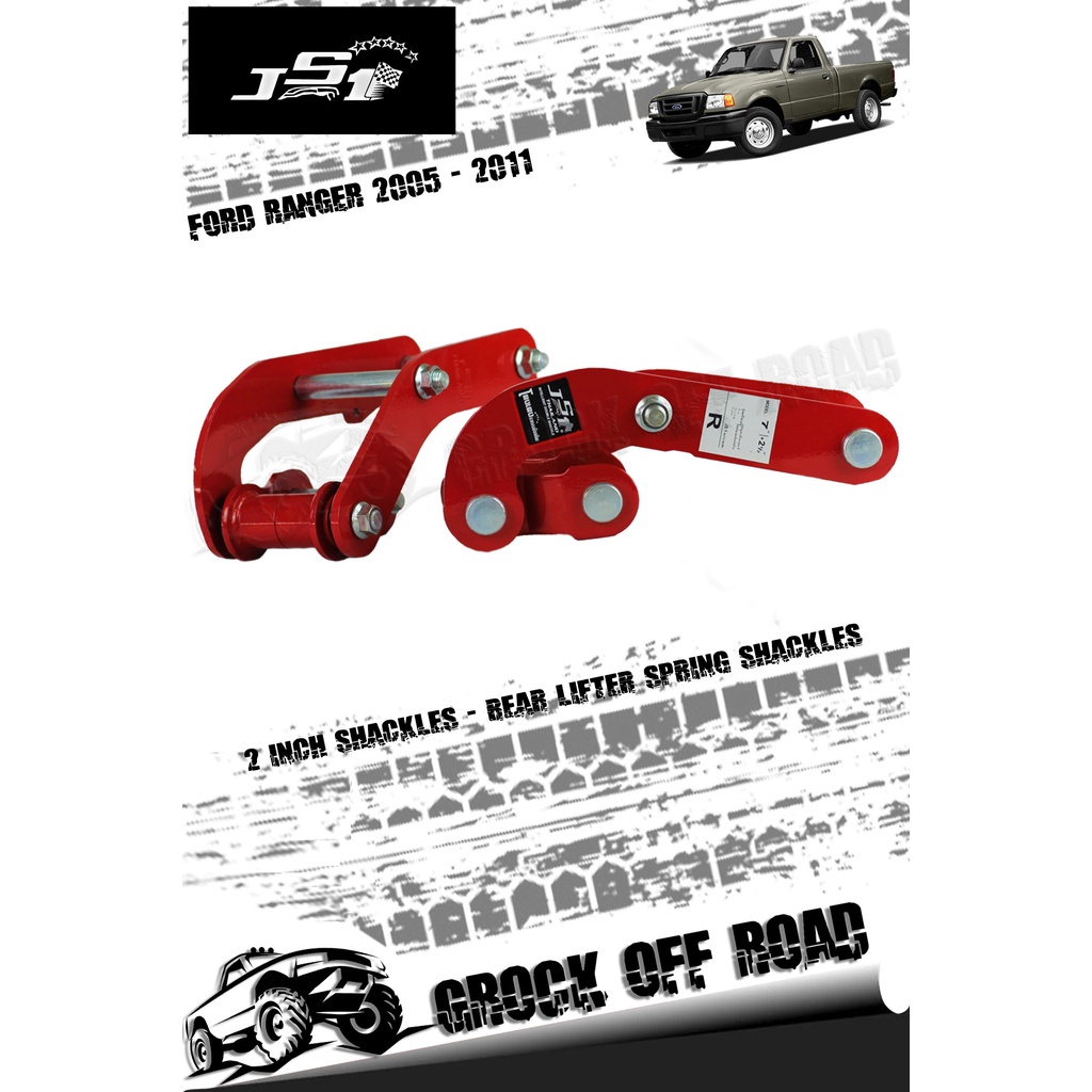 FORD RANGER TREKKER 2005-2011 2.5 INCH REAR SHACKELS/QUICK LIFT/REAR ...