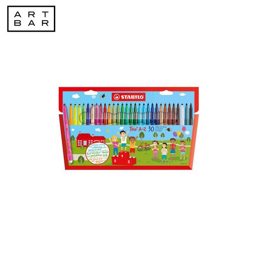 Stabilo Classic Coloring Pen 378/1-30-01 30 Colors A-Z Wallet - Art Bar ...
