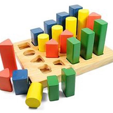Wooden Toys Cylinder Board Comparing Montessori Teaching Materials ...