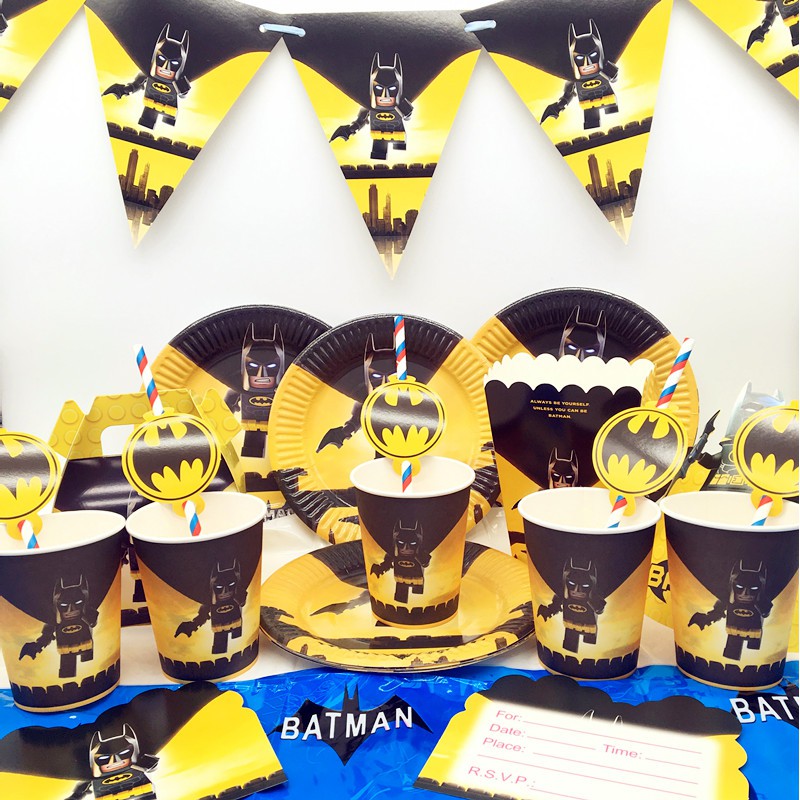 Batman Theme Party Decorations For Kids Birthday Festive Event Decor ...