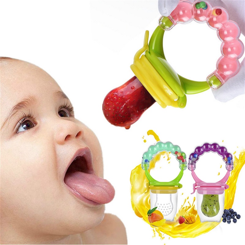 Fresh Food Nibbler Baby Pacifiers Feeder Kids Fruit Nipples Feeding ...