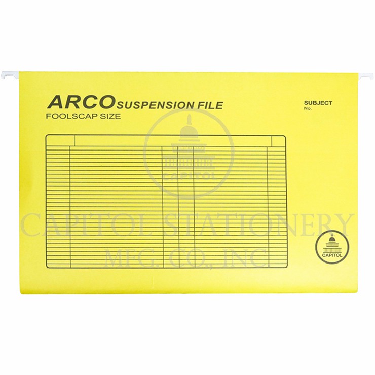 10pcs ARCO Hanging Folder YELLOW Legal Size with Tab. | Shopee Philippines