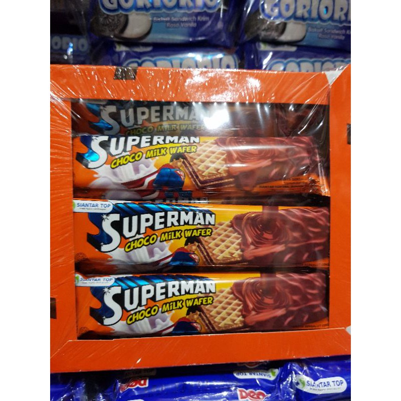Superman CHOCO MILK WAFER 1BOX Contents 20PCS | Shopee Philippines