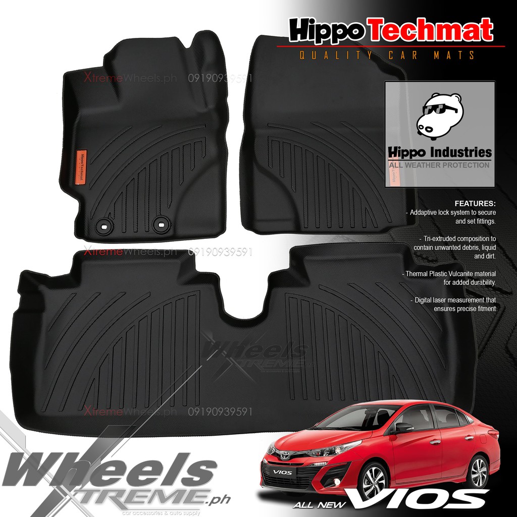 Toyota Vios J E G XLE XE GRS 2013 to 2025 Deep Dish matting Hippo Brand ...