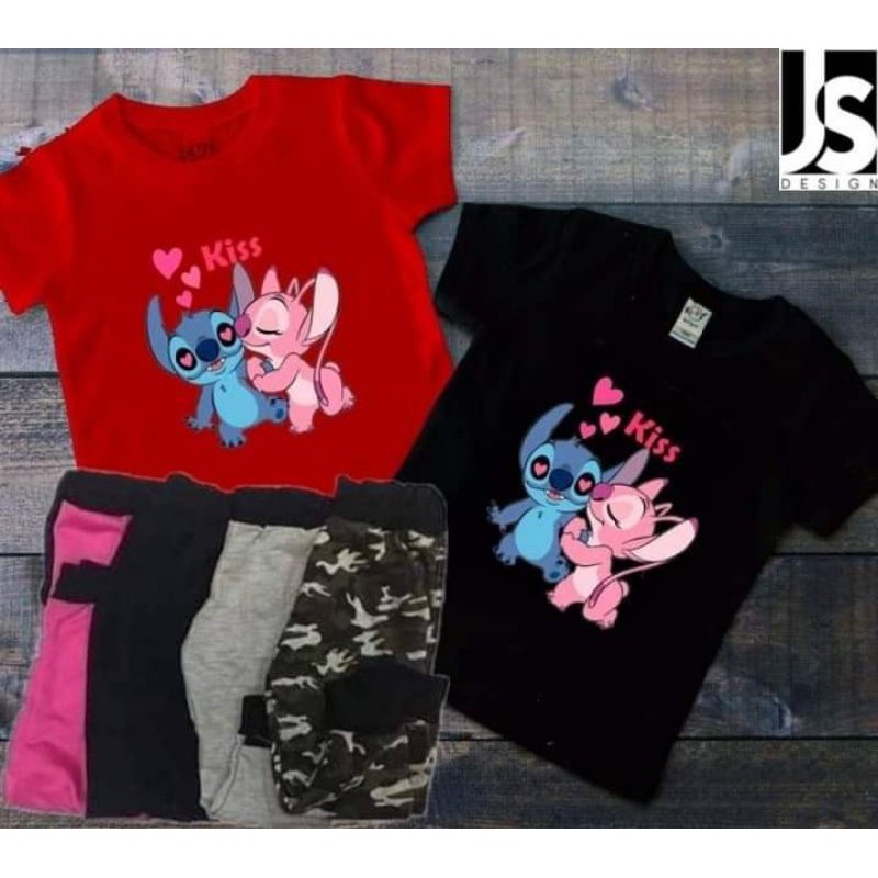 Stitch and Angel Kids terno (Unisex) | Shopee Philippines
