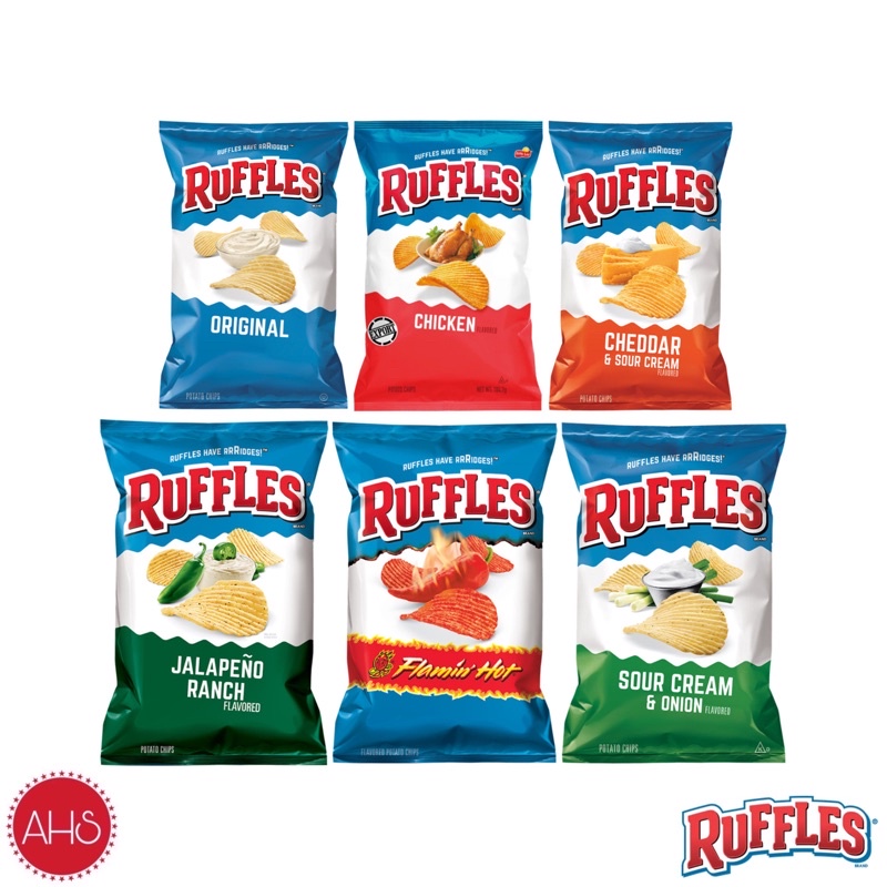 Ruffles Potato Chips USA - Original Chicken Cheddar Jalapeno Flamine ...