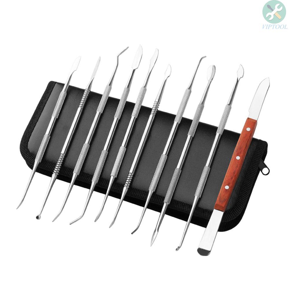 WANTLAB Stainless Steel Waxing Tool Kit Wax Carvers with Storage Case ...