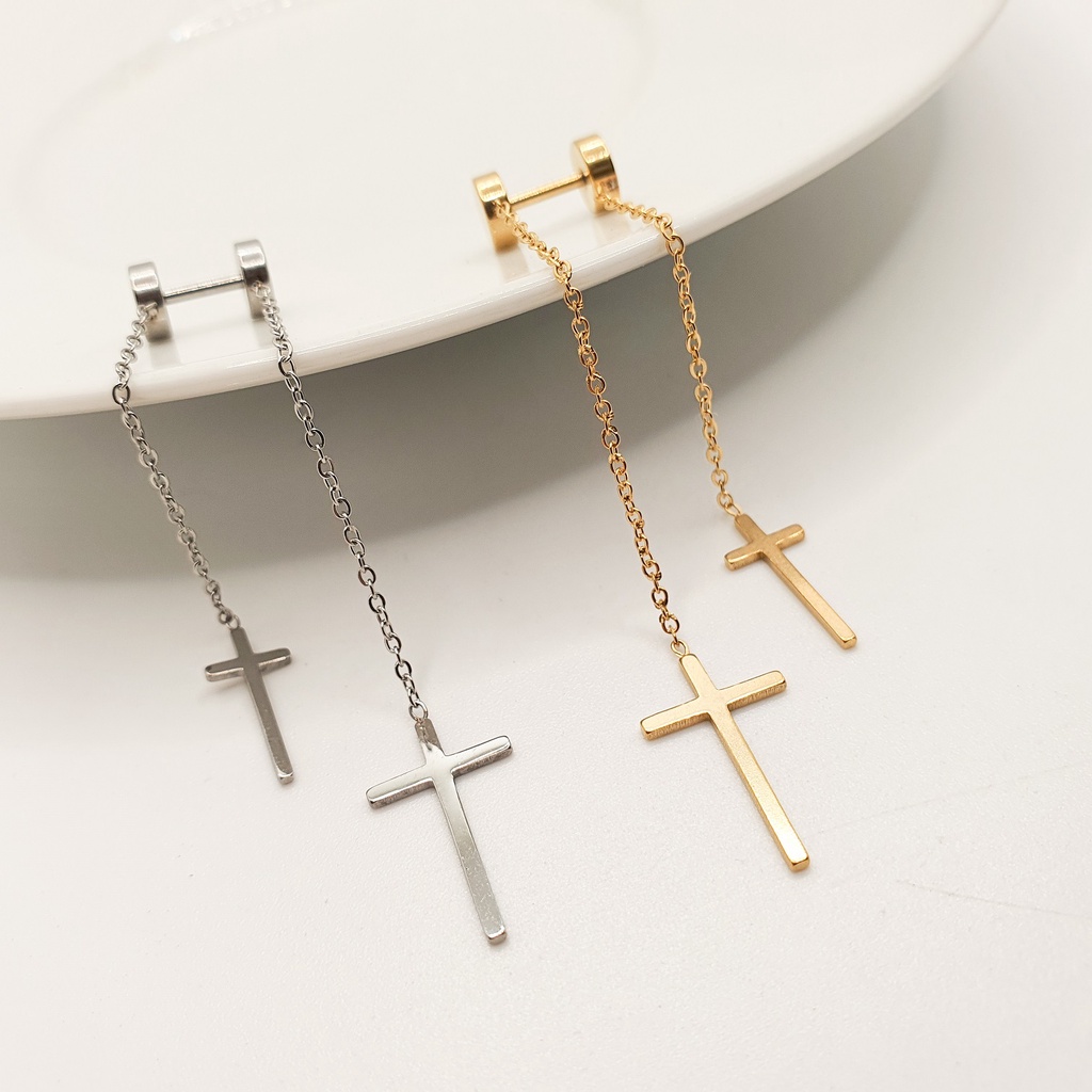 MIA 1 PIECE Stainless Screw Long Dangling Earrings Women's Fashion ...