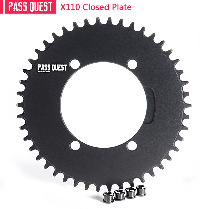 PASS QUEST Round Road Bike Chain Crankshaft Closed disk 110BCD 42-58 ...