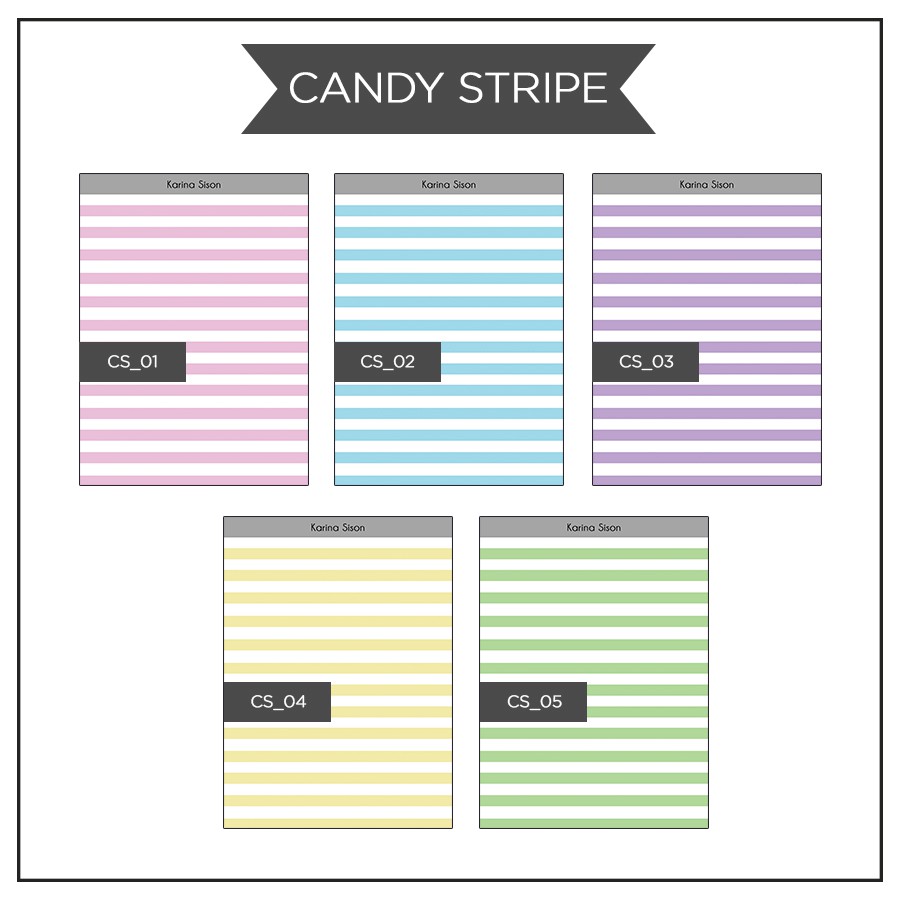 CQ Prints - Personalized Notepads : CANDY STRIPE DESIGN | Shopee ...