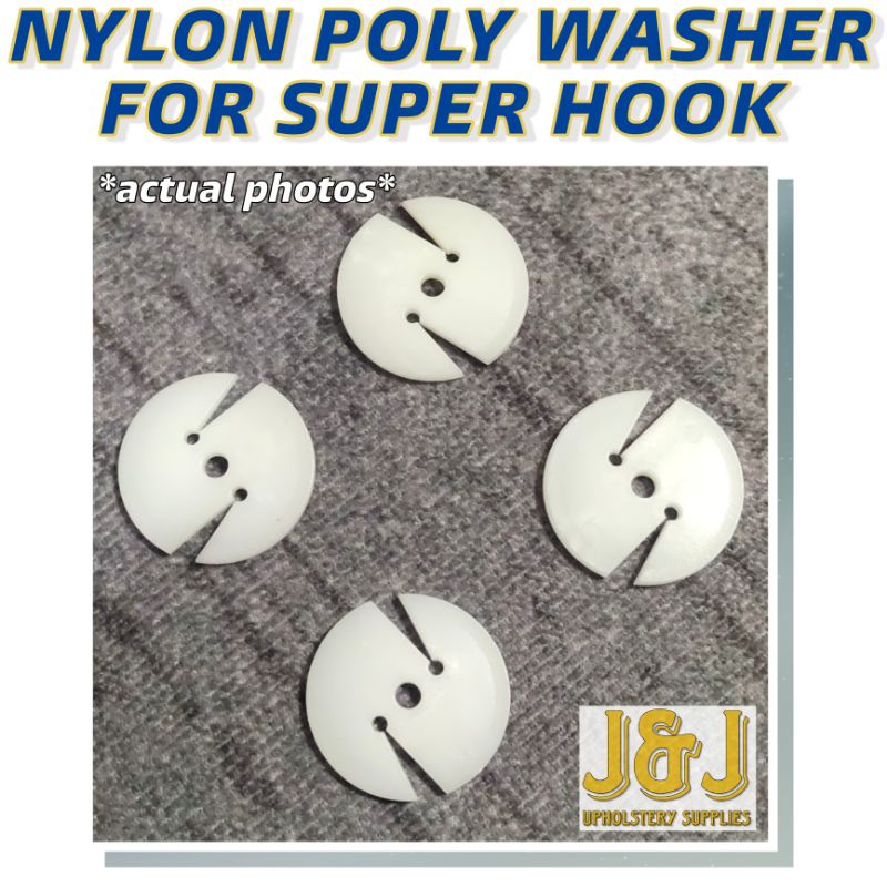 10pcs Nylon Poly Washer for Super Hook, hook for buttons, poly washer ...