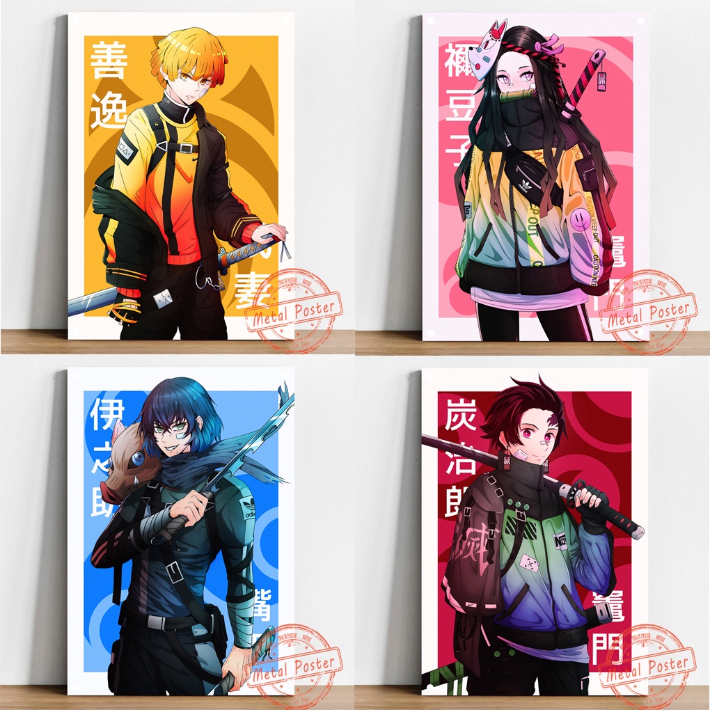 Demon Slayer Kimetsu No Yaiba Metal Poster Tv Shows Movie Game Anime ...