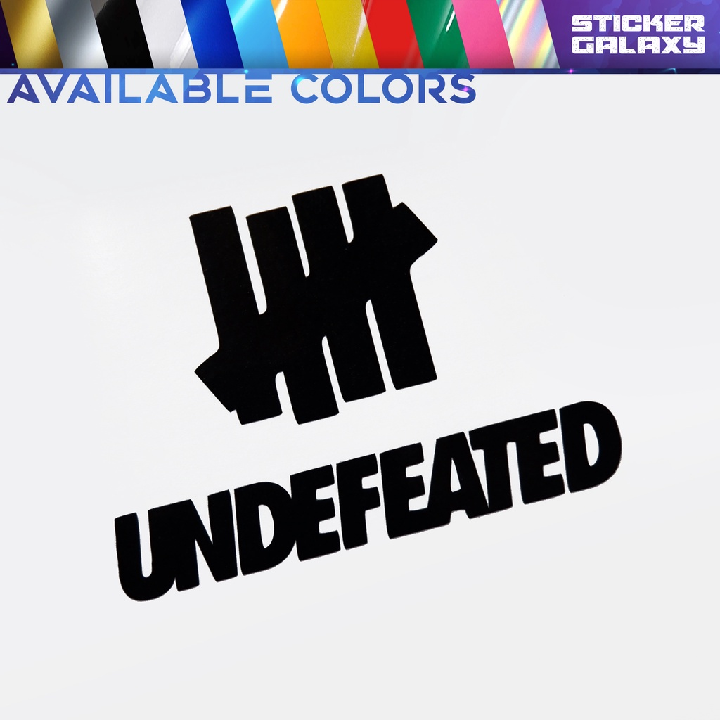 Undefeated WATERPROOF STICKER vinyl decal for phone, pc, laptop, gas ...
