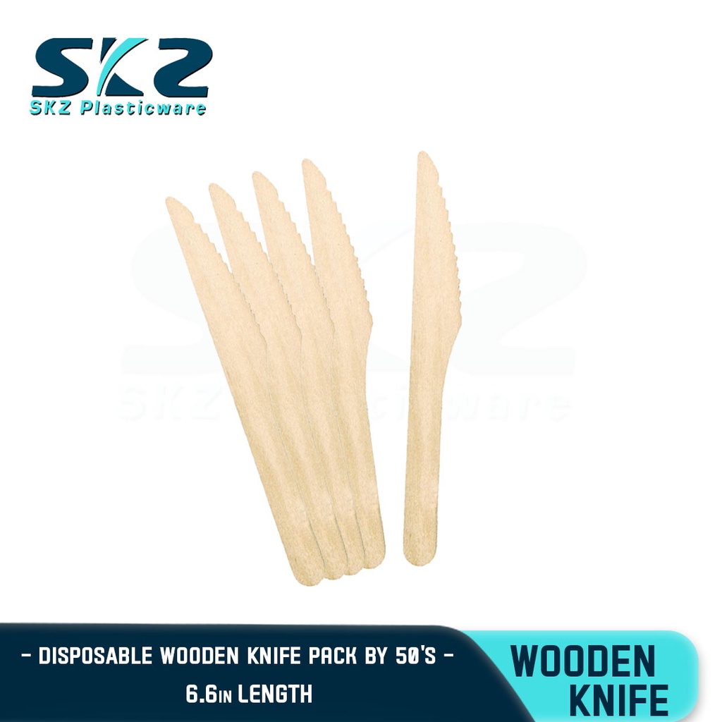SKZ DISPOSABLE WOODEN KNIFE 25-50PCS/PACK | Shopee Philippines