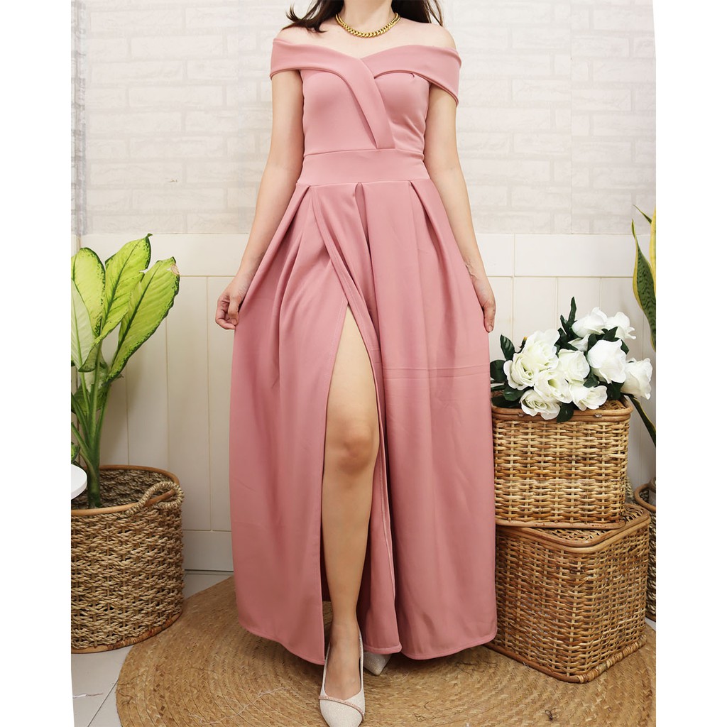 VALERIE Long Gown Debutant Dress Womens Formal Attire Ninang Dress ...
