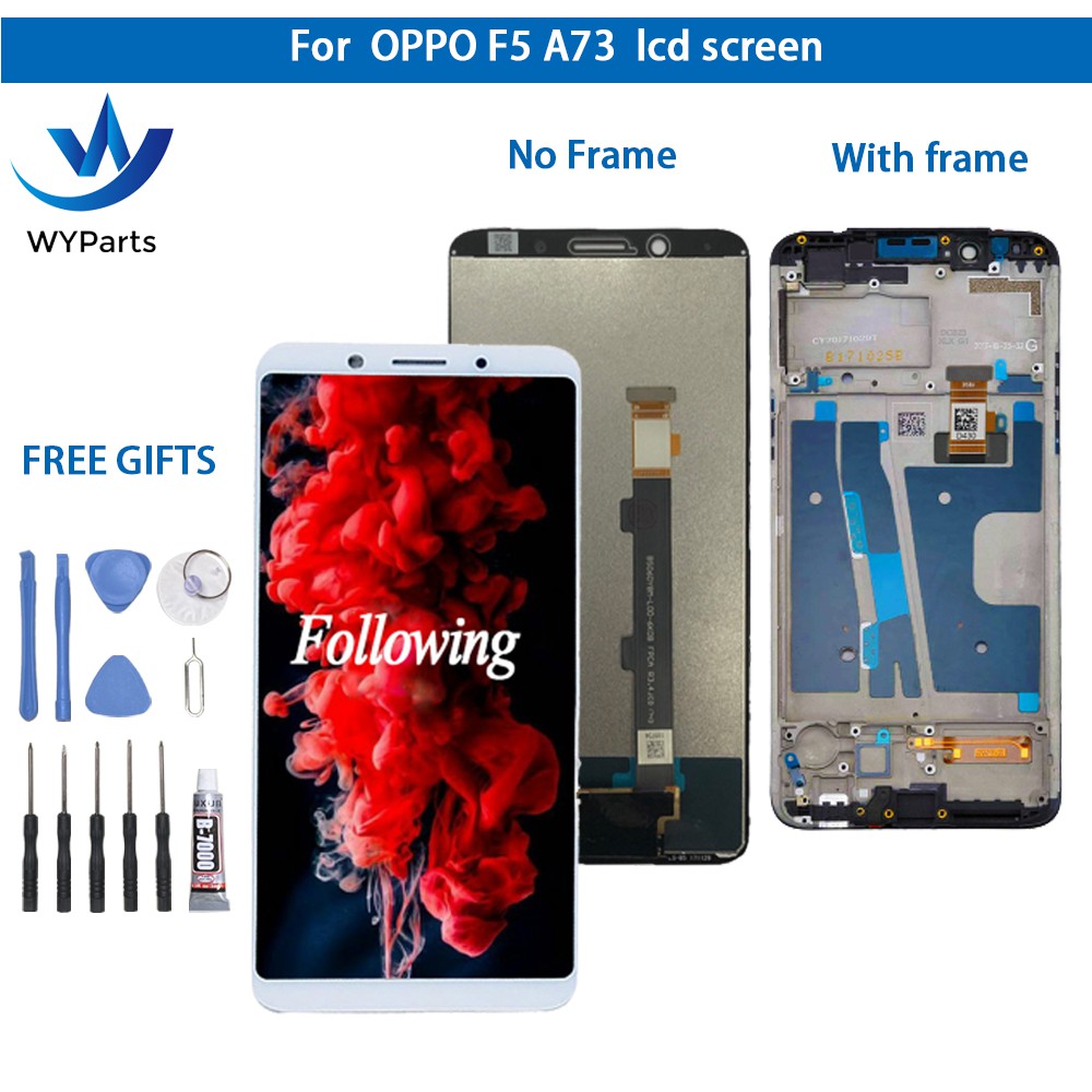 For Oppo F5 LCD Display Touch Screen Assembly Replacement With Frame ...