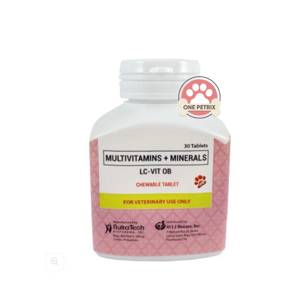LC-VIT OB Multivitamins Chewable Tablet for Pregnant / Lactating Dogs ...